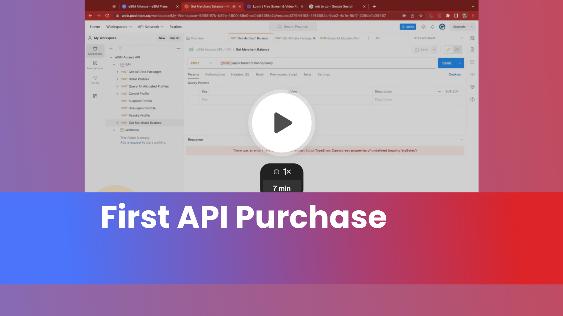 Making an eSIM purchase with the API - eSIM Access