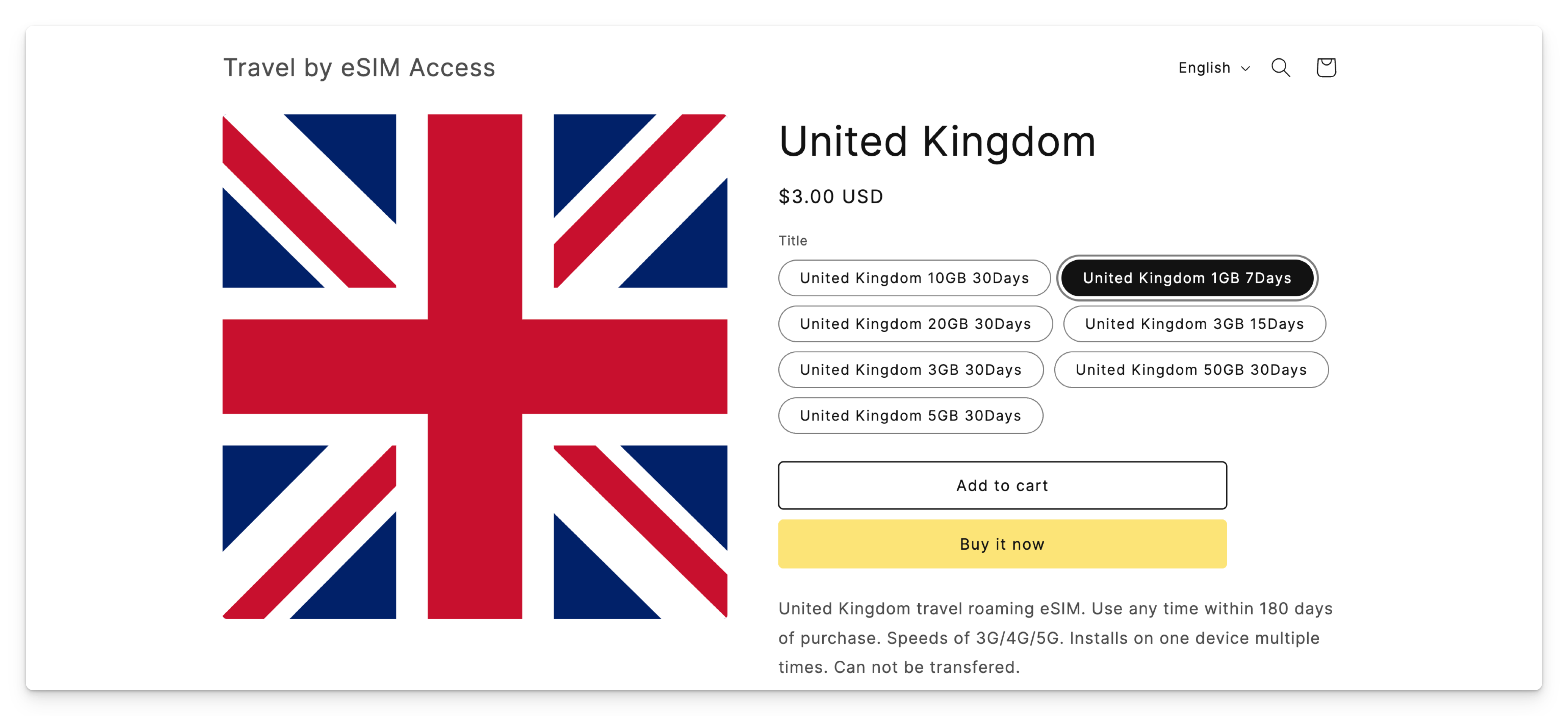 Turnkey eSIM Shop - eSIM Access