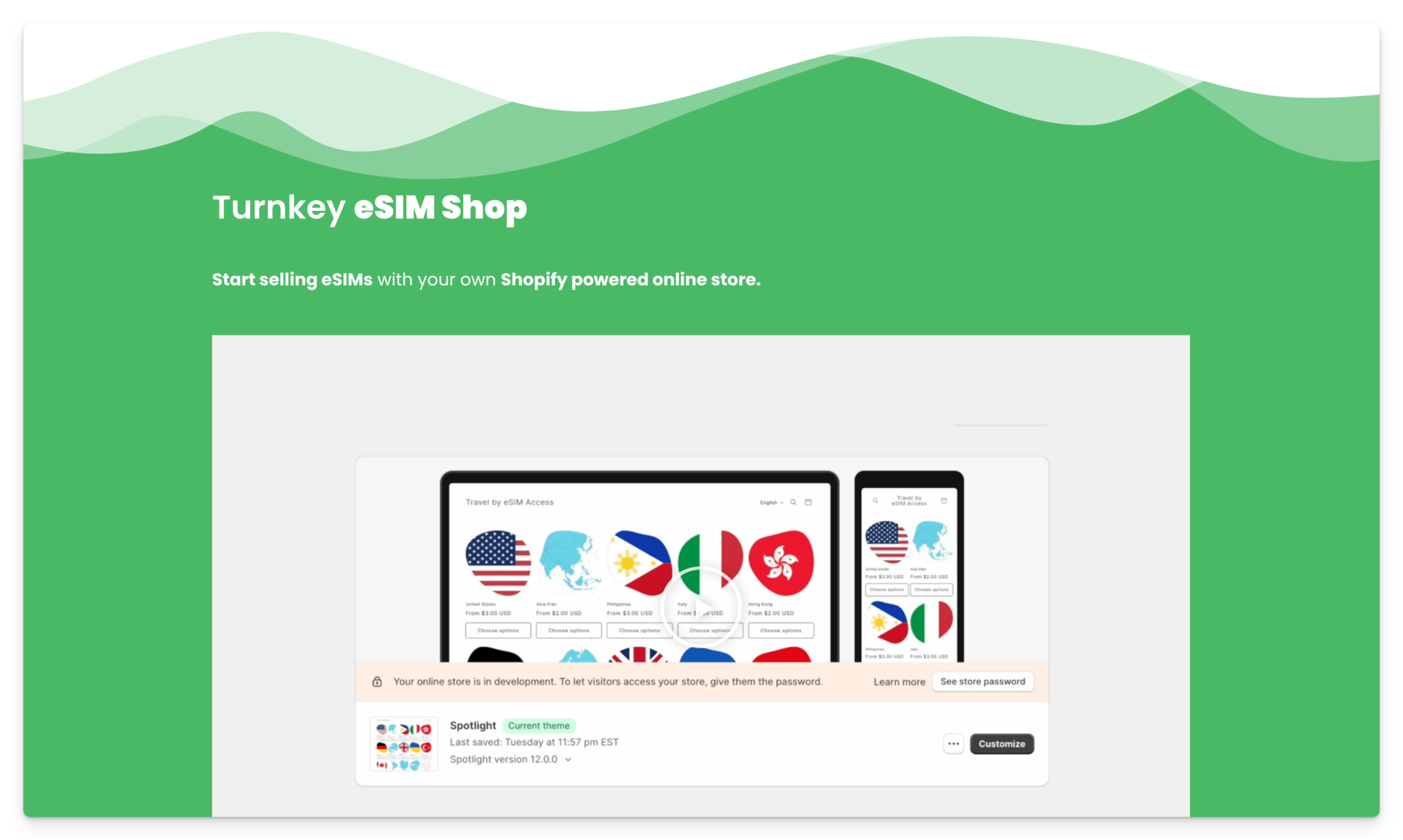 Turnkey eSIM Shop - eSIM Access