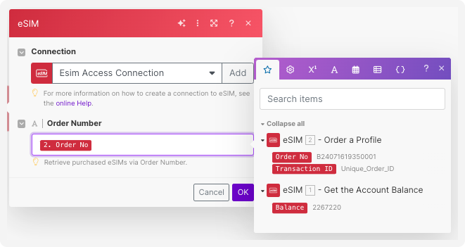 How to start with Make.com - eSIM Access