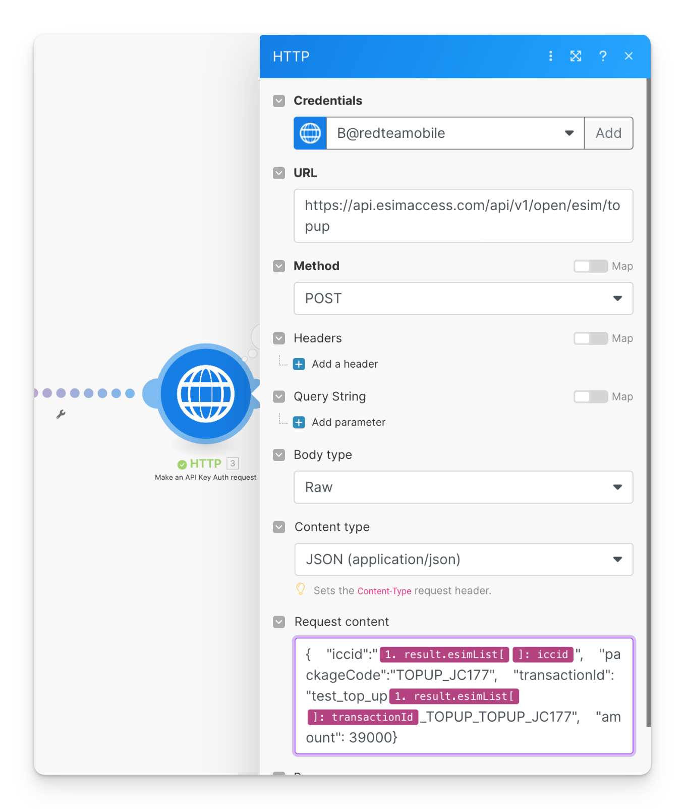 How to start with Make.com - eSIM Access