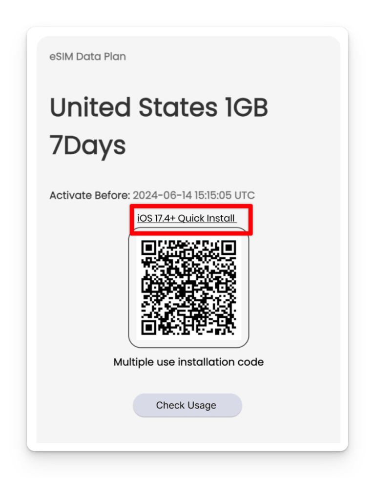 New Apple Universal Link for eSIM install - eSIM Access